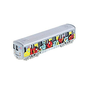 New York City Metro Subway with Graffiti 7" Diecast Model 1:100 Scale