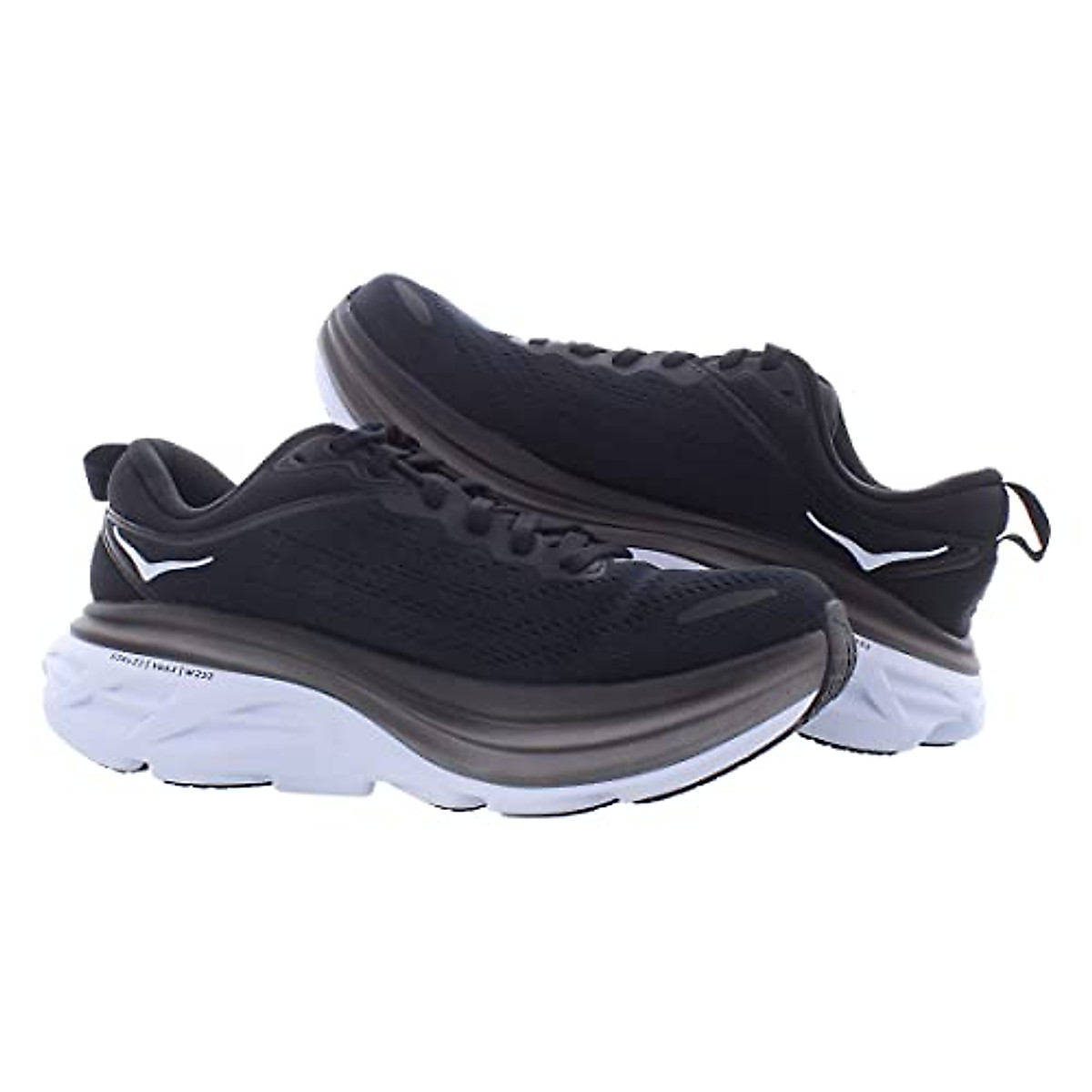 HOKA ONE ONE Bondi 8 Womens Shoes Size 7, Color: Black/White