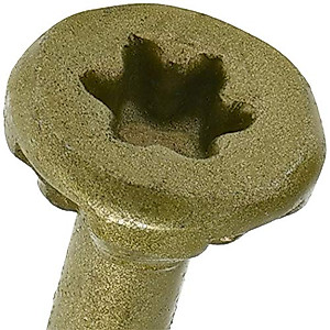 Power Pro 48618 Wood Screws, #10 x 6", Premium Outdoor Deck Screws, Rust Resistant, Epoxy Coated Bronze, 5lb Tub, 177 pcs