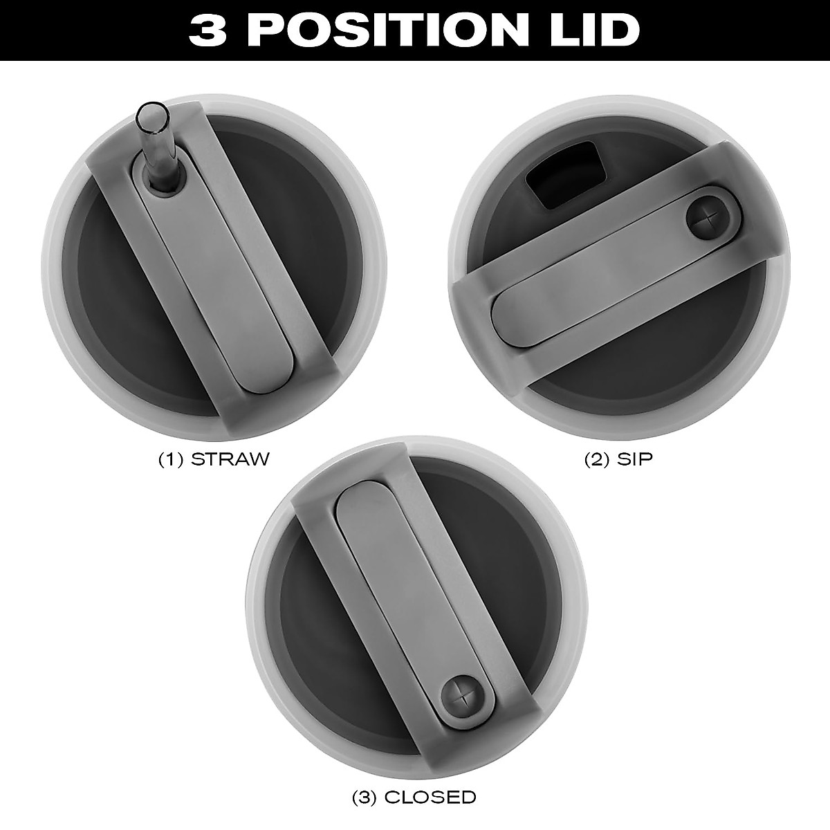 Pittman Outdoors 30oz. Hydration Tumbler with Comfort Soft Handle, Black - Vacuum Insulated Travel Coffee and Drink Mug