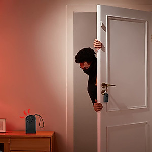 Door Handle Alarm, Home Security Touch Door Sensor 120db Anti Theft Security Alarm Door Knob for Home/Office/Shop/Bank