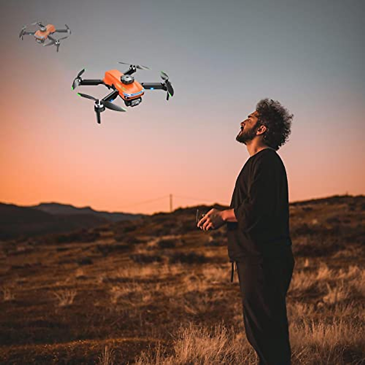 Drone with Camera, Stone GPS Drone, Brushless Drone Quadcopter with Auto Return Waypoint Fly Mini Drone Drone with Carrying Case Drone for Kids