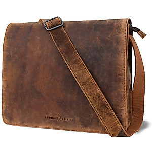 ANTONIO VALERIA Albert Brown Premium Leather Messenger Bag for Men