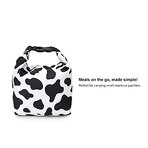 MOV COMPRA Insulated Snack Bag- Women Reusable Sandwich & Snack Bags, Leakproof Food Storage Small Lunch Bag For Picnic,Work(Small，Milk