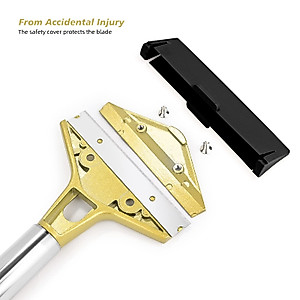 EHDIS Razor Blade Scraper, 1.5'' and 4'' Glass Scraper Tool, Floor Adhesive Remover Scraper with Metal Razor Blades, Paint Scraper Ideal for Cleaning Stove Top, Windows, Glass, Tiles, Wall, Labels