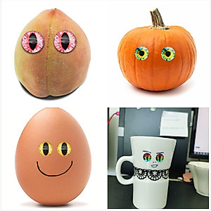 100PCS 10mm Self Adhesive Dragon Animal Googly Wiggle Eyes for DIY Sticker School Classroom Arts Crafts Decoration