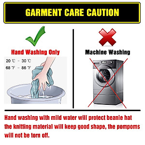 HUAMULAN Women Winter Sherpa Beanie Hats Knit Ear Flaps Peruvian Cover Ears Warm Fleece Lined Ski Snow Hat with 3 Pompom