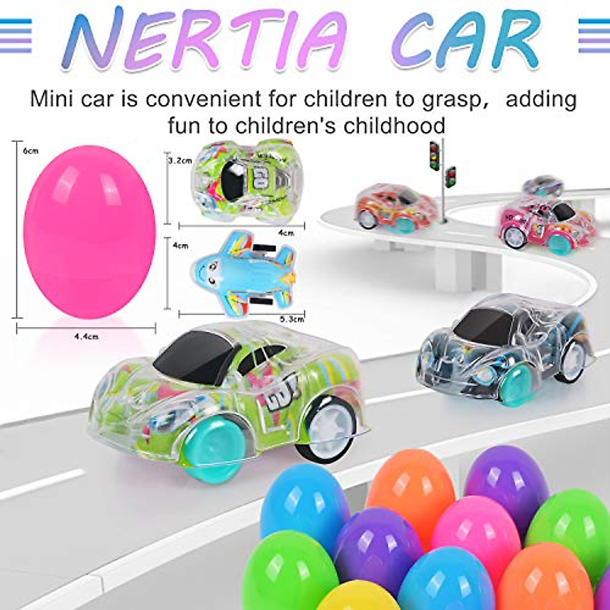 VAPCUFF Easter Gifts for Kids, Easter Basket Stuffers for Toddlers Easter Basket Stuffers for Kids Easter Gifts for Baby Toddlers Easter Baskets for Kids Age 3-5 Prefilled Easter Eggs - 12Pcs