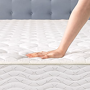 Best Price Mattress 6 Inch Tight Top Innerspring Mattress - Comfort Foam Top with Bonnell Spring Base, CertiPUR-US Certified Foam, Twin,White