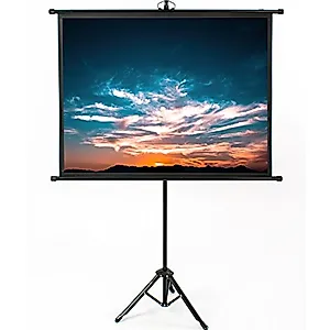 VIVO 50 inch Mini Portable Indoor Outdoor Projector Screen, 50 inch Diagonal Projection, HD 4:3 Projection, 4K 3D 1080P HD Pull Up Foldable Stand Tripod, PS-T-050B