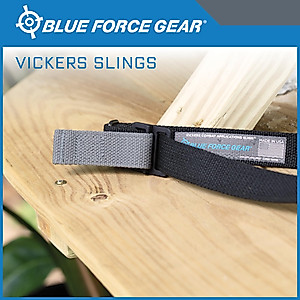 Blue Force Gear Vickers Push Button Sling | Adjusts for Carrying Positions | 2 Point Sling with QD Points | 36-62 inches (Black)