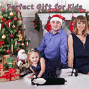 MUFEIRUO Long Cat Plush Black Body Toys, Cute Stuffed Animals Cat Plushie, Soft Long Plush Black Cat Doll Kawaii Stuffed Cat Plush Toys for Kids Birthday Christmas