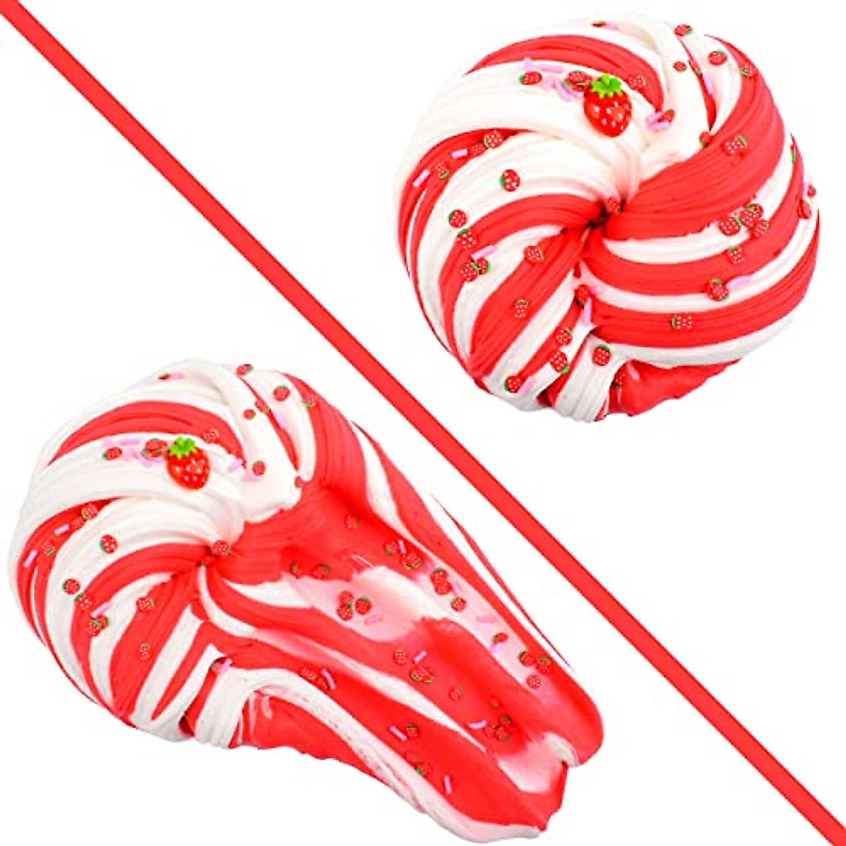 CIOAIWAE Butter Slime Kit,Strawberry Slime Super Soft and Non-Sticky, Party Favors Slime Toys for Girls Boys (7oz 200ML)