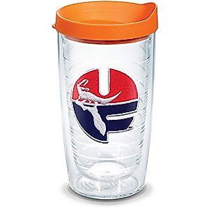 Tervis Florida Gators Vault Insulated Tumbler with Emblem and Orange Lid, 16oz, Clear