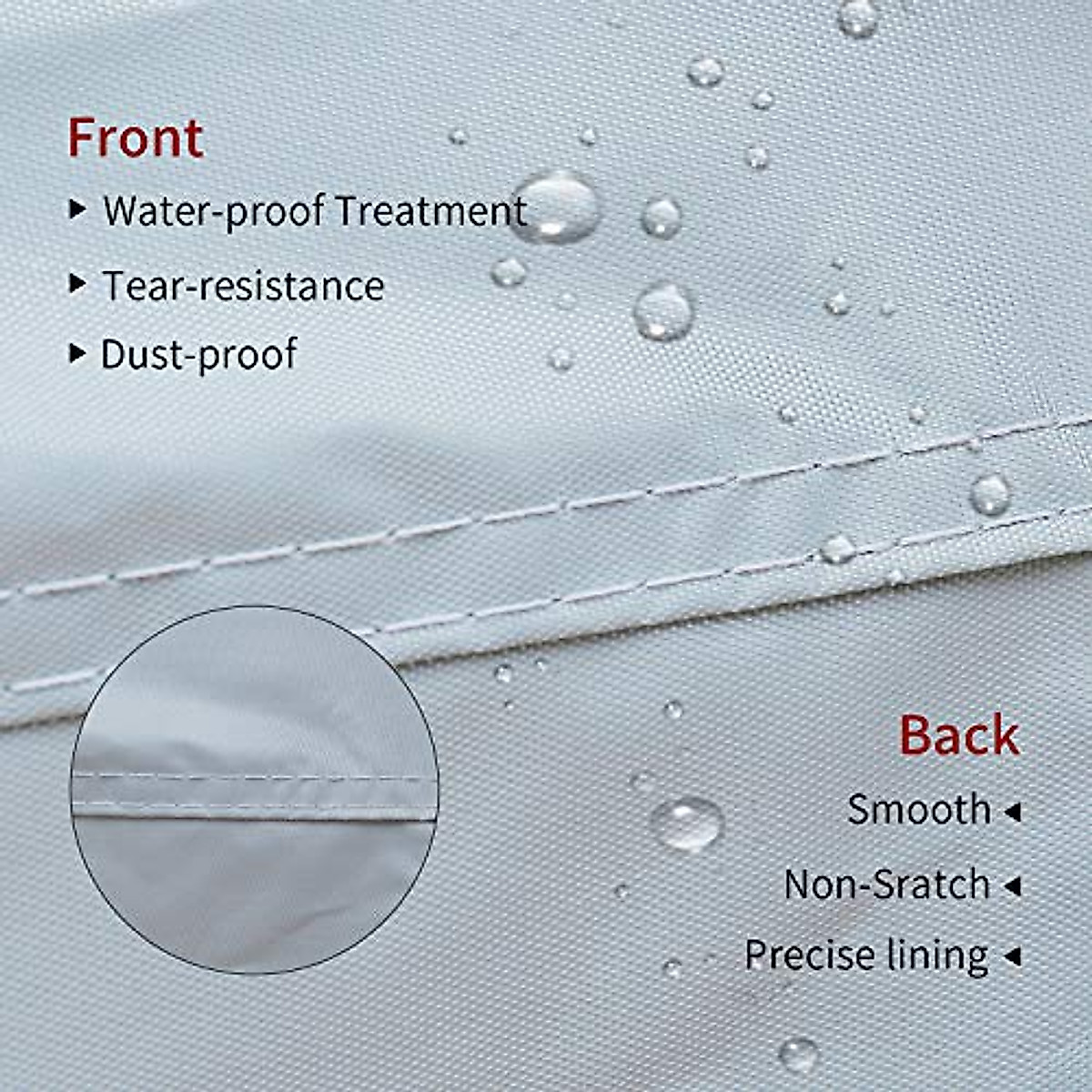 SEAZEN Waterproof Heavy Duty Lawn Mower Cover, UV and Dust Protection Lawn Tractor Cover, Universal Fit Garden Tractor Cover with Drawstring & Storage Bag
