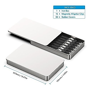 Actekart Metal Model Painting Stand Base and 15PCS Magnetic Alligator Clip Sticks Set for Airbrush Model Coloring Hobby Crafts DIY Tools