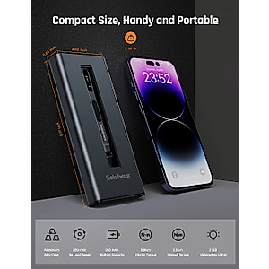 Mini Electric Screwdriver, 52 in 1 Electric Screwdriver Kit with 48 Magnetic Bits, Soleilwear Precision Screwdriver Cordless Repair Tool for Phone Camera Laptop Watch