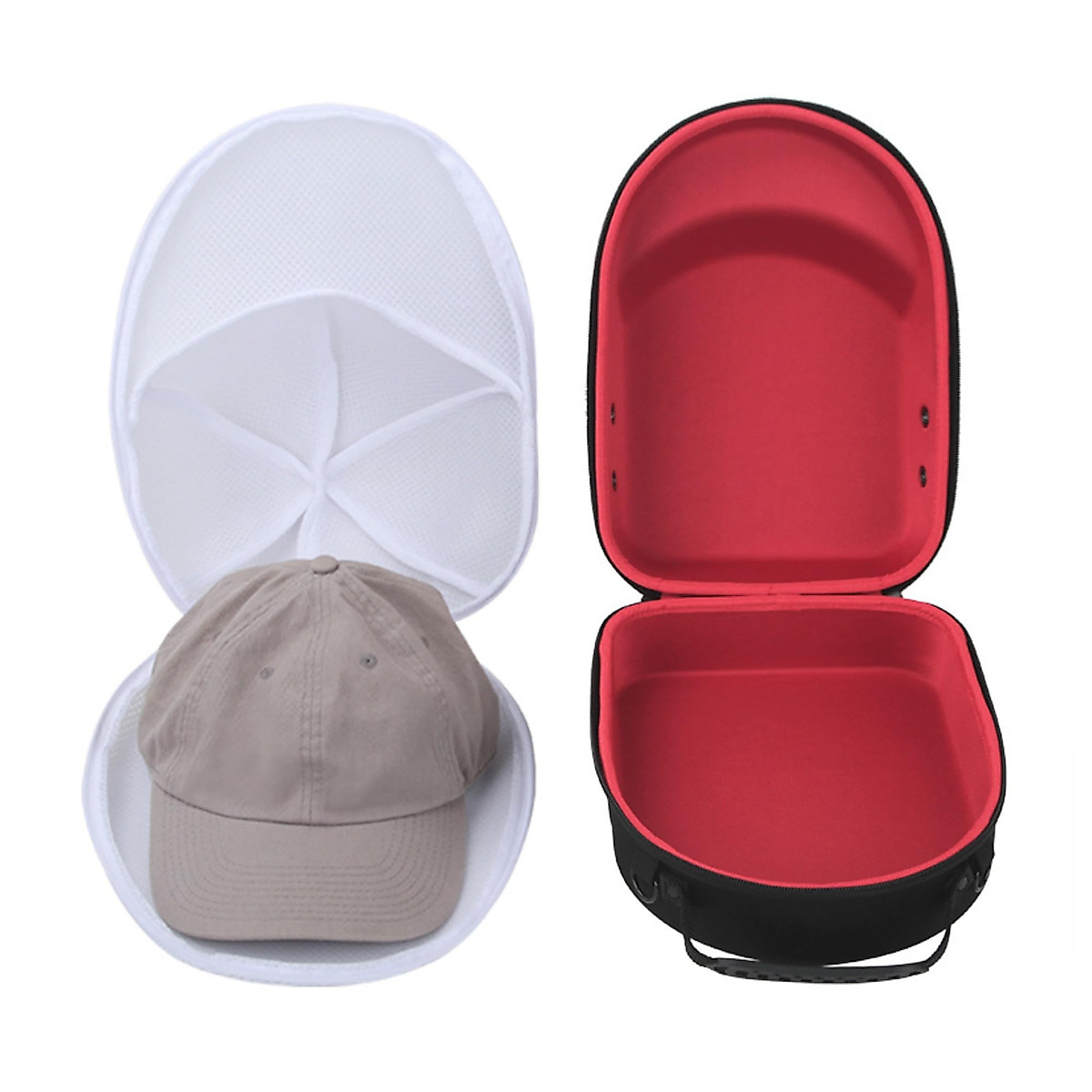 Generic Travel Baseball Cap Organizer And A Wash Bag, Perfect Hat Storage For Baseball Caps Dust Free, Waterproof Hat Protector, Great Hat Storage Box And Gift For Cap Lovers, Black/Black