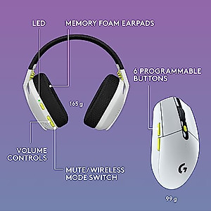 Logitech G Lightspeed Wireless Gaming Bundle, G305 Lightspeed Wireless Gaming Mouse and G435 Lightspeed Bluetooth Wireless Gaming Headset, Lightweight, for PC, Mac