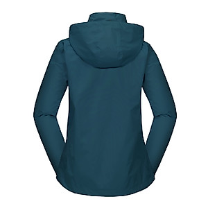 Little Donkey Andy Women’s Lightweight Waterproof Rain Jacket Outdoor Windbreaker Rain Coat Shell for Hiking, Travel Blue S