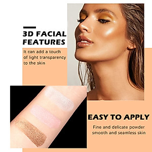 NewBang 3pcs Highlighter Loose Powder Spray Glitter High Gloss Spray Shimmer Shimmering Sparkle Powder Body Glitter Makeup Spray for Face Body Hair Nails Christmas Party Cosmetic Gift Set for Women