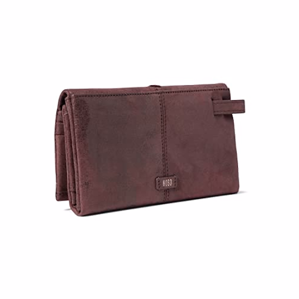 HOBO Keen Wallet For Women - Snap Closure With Exterior Back Slip Pocket, Compact and Practical Easy Carry Wallet Plum One Size One Size