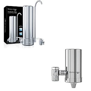 Waterdrop Countertop Filter System & Waterdrop WD-FC-06 Stainless-Steel Faucet Water Filter