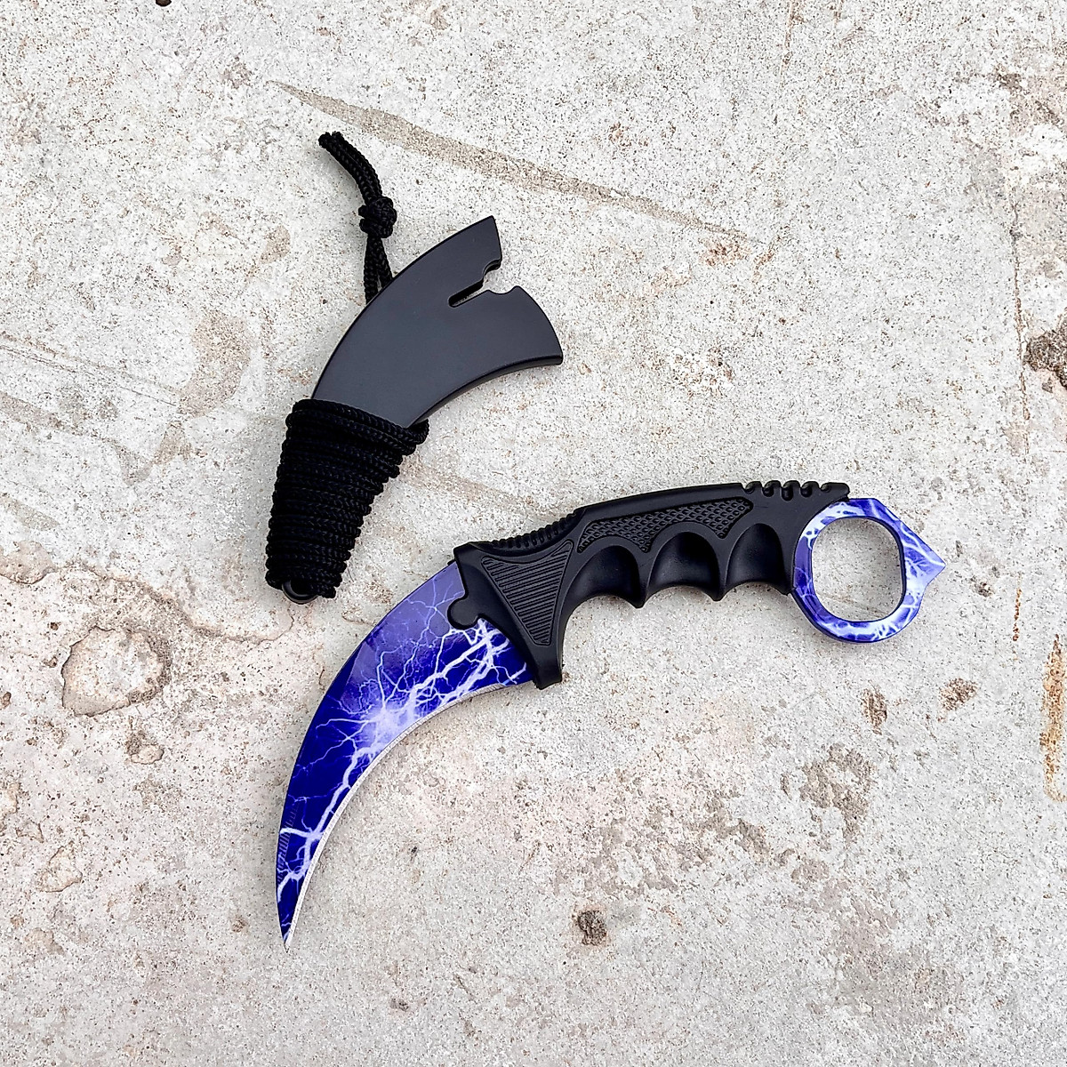 Generic Training Fixed Blade Knife, Practice Claw Knife, Stainless Steel Outdoor EDC Tool with Sheath for Fishing, Camping, and Survival, 1 PCS Knife, Random Color