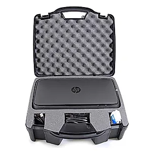 CASEMATIX Portable Printer Carry Case Compatible with HP Officejet 250 Wireless Mobile Printer, Ink Cartridges and Power Cable