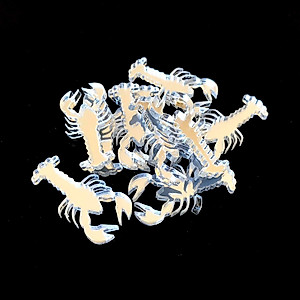 Super Cool Creations Lobster Shaped Crafting Mirrors, Set of 10, Many Colours, Shatterproof Acrylic, Pink, Pack of 10 x 8cm