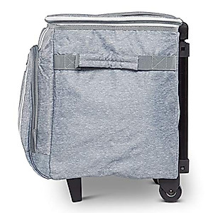 Igloo 40 Can Large Portable Insulated Soft Cooler with Rolling Wheels, Gray