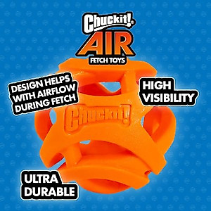 Chuckit Air Fetch Ball Dog Toy, Large (3 Inch Diameter), for dogs 60-100 lbs