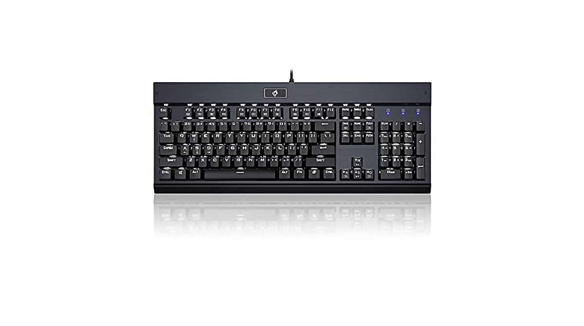 EagleTec KG010 Mechanical Keyboard with Backlit & Brown Switches