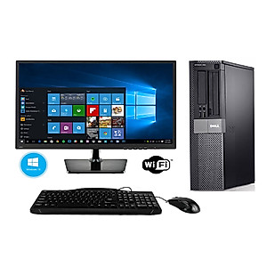 Dell Optiplex 980 Desktop PC with New 27 inch LED Monitor - Intel Core i5-650 3.2GHz 8GB 250GB DVD Windows 10 Professional (Renewed)