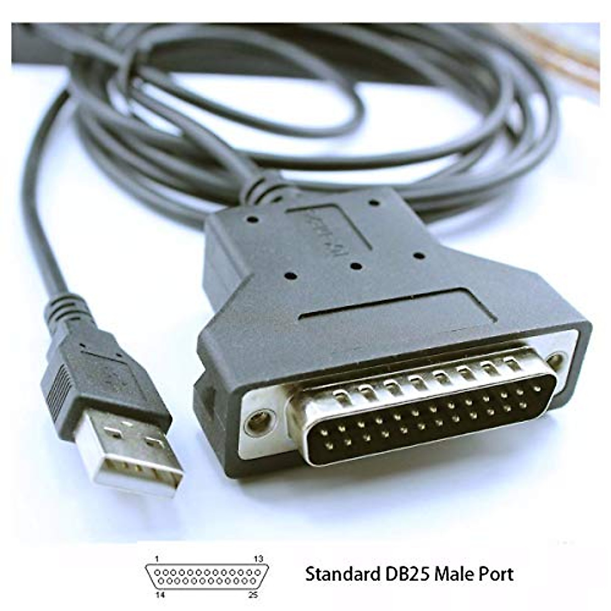Usangreen Silabs CP2102 USB RS232 Serial Printer Adapter Cable to DB25 for Bar Code Printer Scanner (180CM)