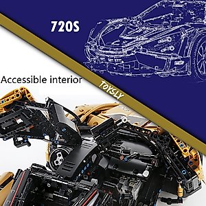TOYSLY Technique Building Block Set for Adults, Model Cars Kits to build and 720 MOC Building Kits and Engineering Toy for teens, 1:8 Scale Race Car Model (3149 PCS)