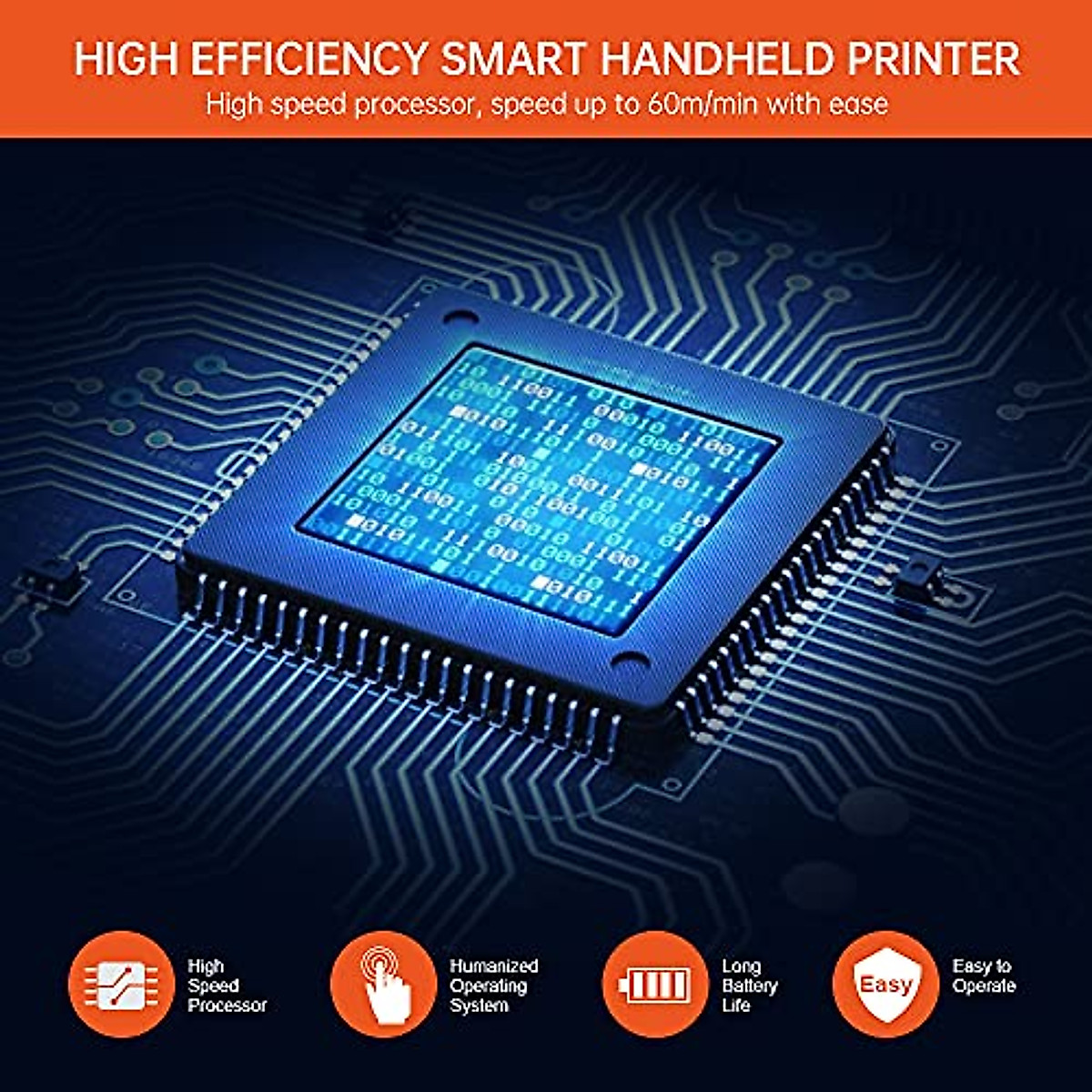 TOAUTO V4 Portable Intelligent Upgraded Handheld Inkjet Printer Gun with 5.6 Inch LED Touch Screen Quick-Drying Inkjet Coding Machine for Code Date Label Industry Design House Usage