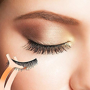 Arroyner 4Pcs Eyelash Curlers with Comb, Rose Gold Beauty Eyelashes Curlers with Built in Comb, Lash Curler Makeup Tool for Women and Girls