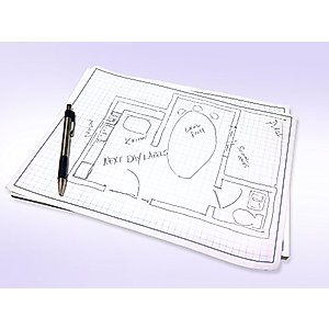 Next Day Labels 11x17 / Blueprint and Graph Paper (1 Pad, 50 Sheets Per Pad)