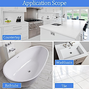 Tub and Tile Refinishing Kit,Bathtub Sink Paint Reglaze Kit,Odorless Water Based