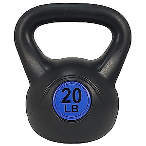 Signature Fitness Wide Grip Kettlebell Exercise Fitness Weight, Set of 3, Includes 10 lbs, 15 lbs, 20 lbs, Multicolor