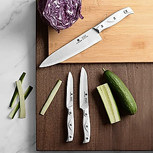 Chef Knife, Ultra Sharp Kitchen Knife, High Carbon Stainless Steel Chef knife set, 3-pc, 8 inch Chefs knife, 4.5 inch Utility Knife, 4 inch Paring Knife