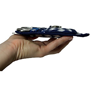 6 Piece Protective Lab Coat Pocket Organizer Kit has Fashionable Blue Chevron Pattern. 6 Pockets Packed With Needed Accessories