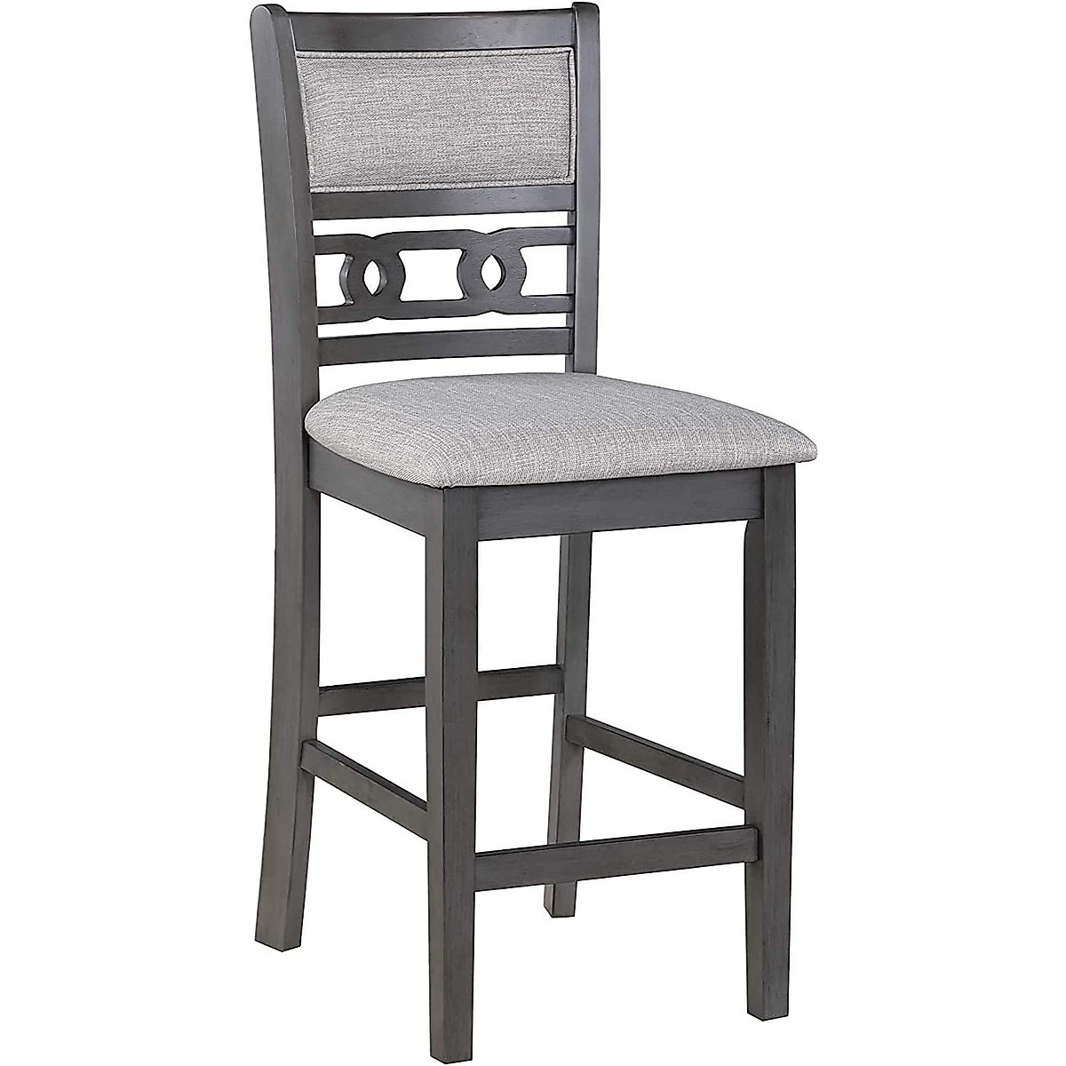 New Classic Furniture Gia 5-Piece Counter Set with 1 Table and 4 Chairs, 42-Inch, Gray