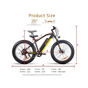 MZZK BIKE BAFAGN 750W Motor Electric Bike for Adults Fat Tire 7-Speed Powerful Mountain E-Bike with 48V Lithium Battery and Multi-Function Display, Black
