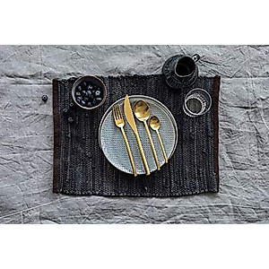 MEPRA, DUE ICE PLACE SETTING, 5 PIECE SET, BRUSHED GOLD FINISH, Medium