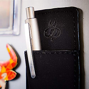 Fridge Pen Holder Magnetic Leather Marker Pouch for Refrigerator or Metallic Surfaces (2 PCS Pen Holders)