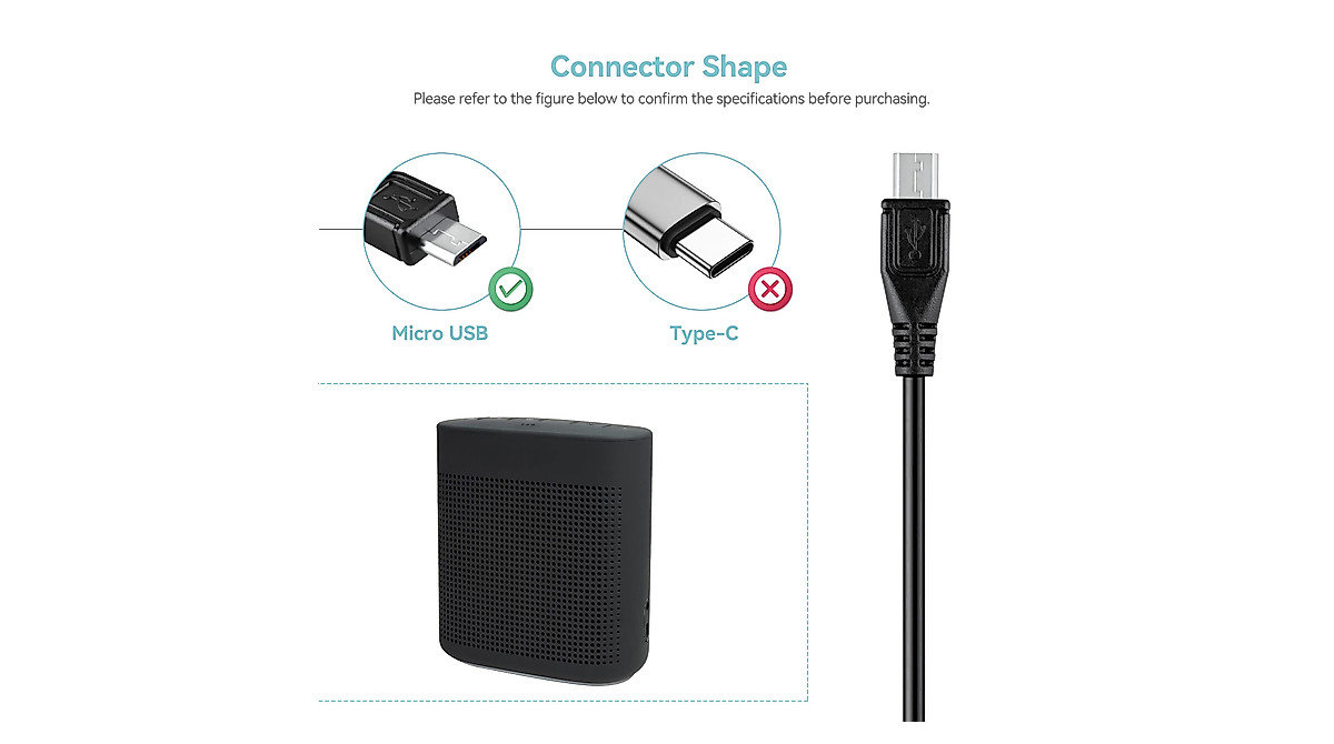 SLLEA 6FT USB Charger Cable for Cobra CXT195 CXT1095 Radio
