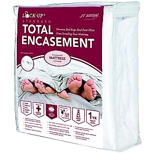 JT Eaton Lock-Up Twin XL Stretch-Knit Polyester Mattress Cover