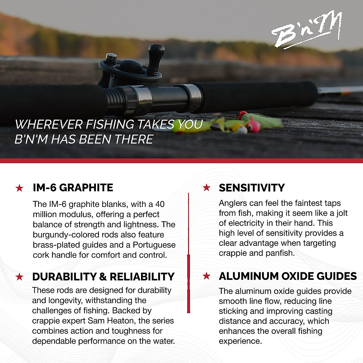 B'n'M Poles - Sam Heaton Super Sensitive Jig Pole, 9 Foot (2 Sections)